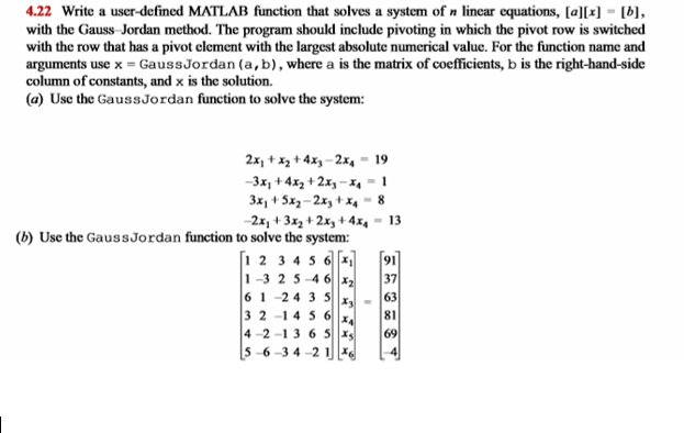 Solved 22 Write A User Defined Matlab Function That Solves A 9882