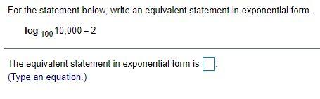Solved For the statement below, write an equivalent | Chegg.com