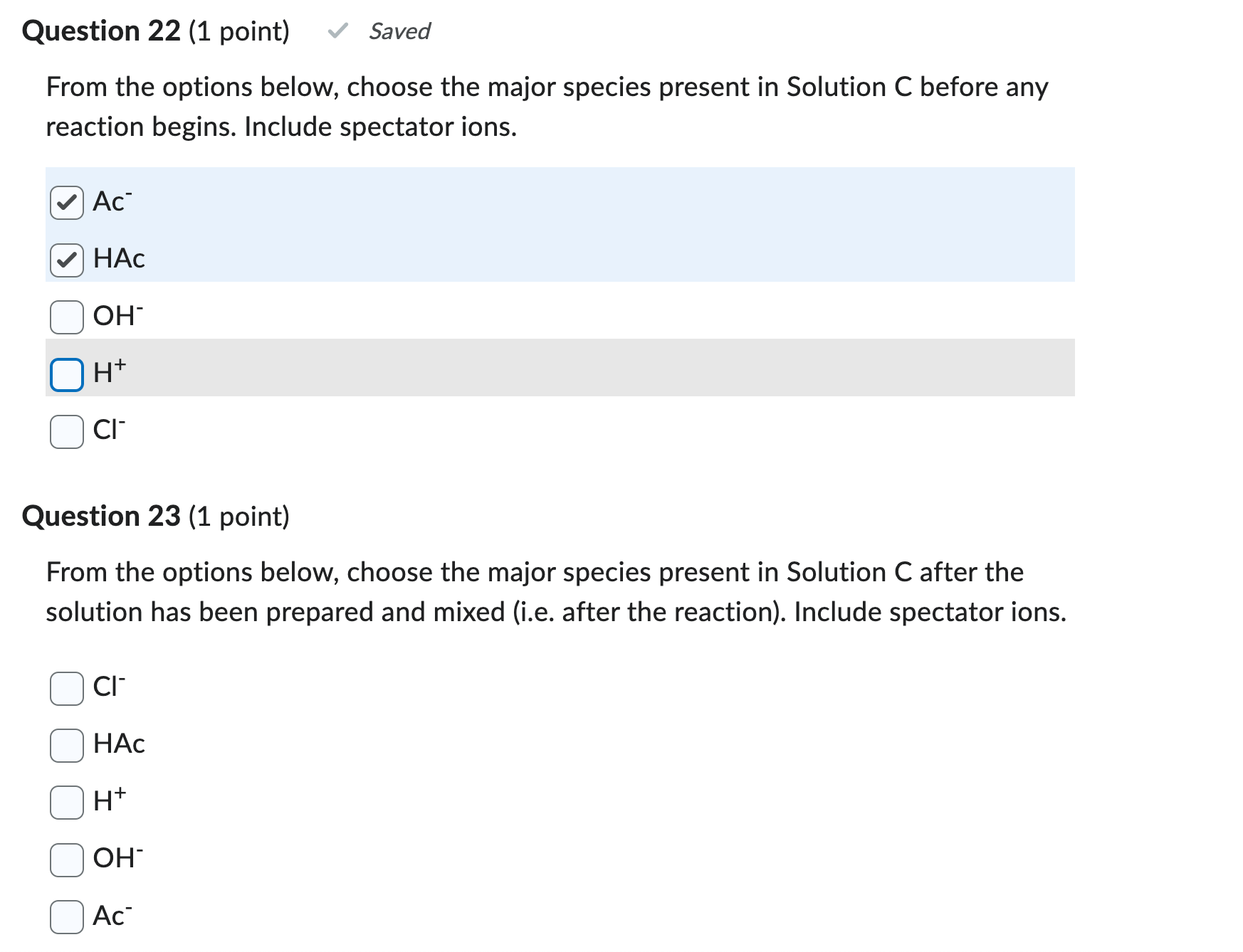 Question 23 (1 ﻿point)From the options below, choose | Chegg.com