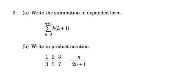 Solved (a) Write the summation in expanded form. | Chegg.com