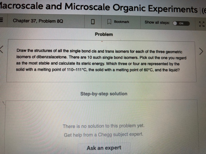 Solved lacroscale and Microscale Organic Experiments (e D | Chegg.com
