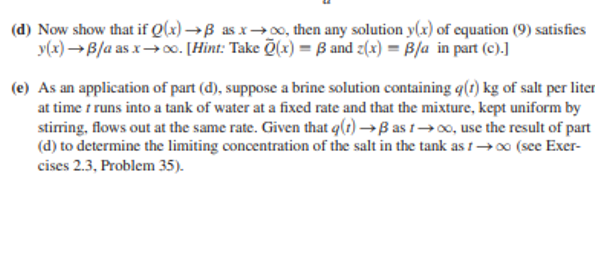 Solved J Asymptotic Behavior of Solutions to Linear | Chegg.com