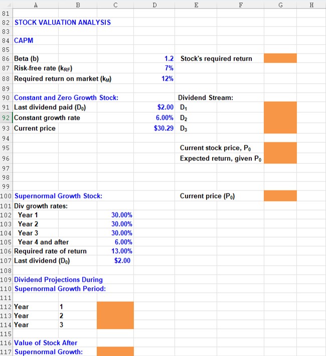 Solved Please fill in highlighted areas and show excel | Chegg.com