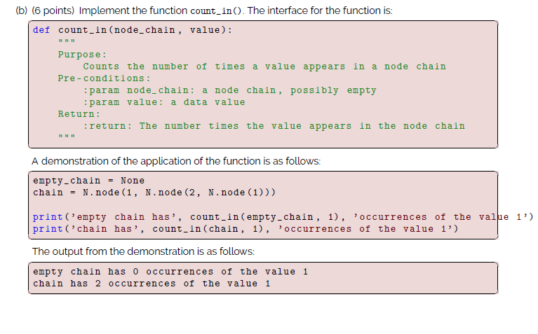 Solved In this question you'll write three functions for | Chegg.com