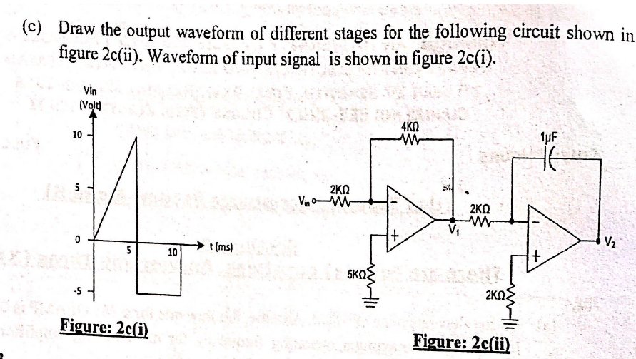 Solved Design the input waveform circuit and show the | Chegg.com