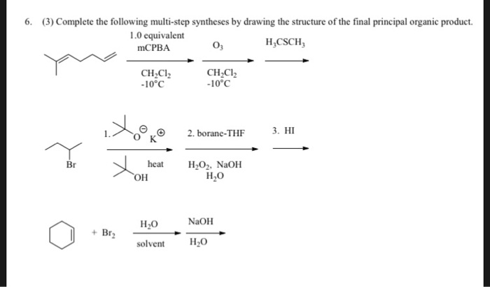 Solved complete the following multi-step synthesis by | Chegg.com