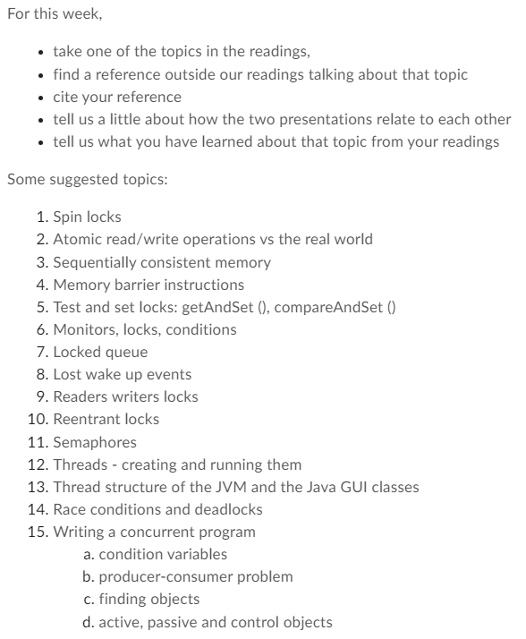 Solved - take one of the topics in the readings, - find a | Chegg.com