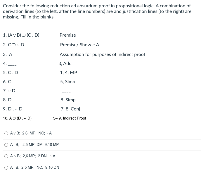 Consider the following reduction ad absurdum proof in | Chegg.com