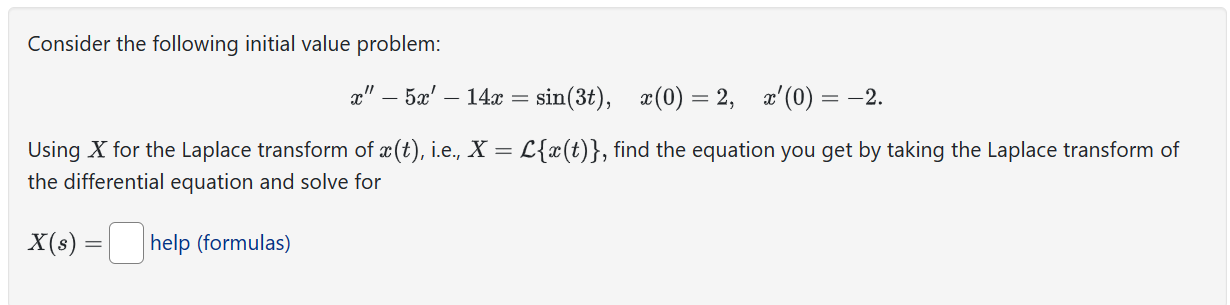 Solved Consider the following initial value problem: | Chegg.com