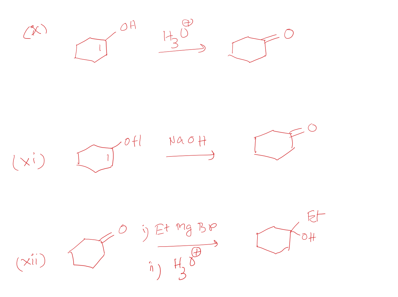 Solved Draw the arrow pushing mechanism(xi)(xii) | Chegg.com