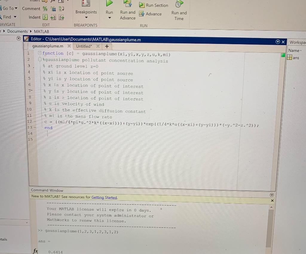 hello, i need to display the results using contourf | Chegg.com