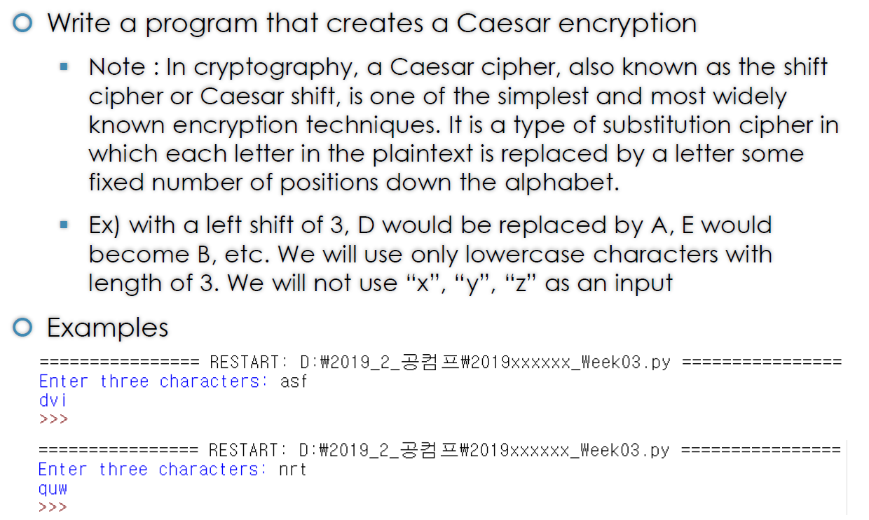 Solved O Write A Program That Creates A Caesar Encryption •
