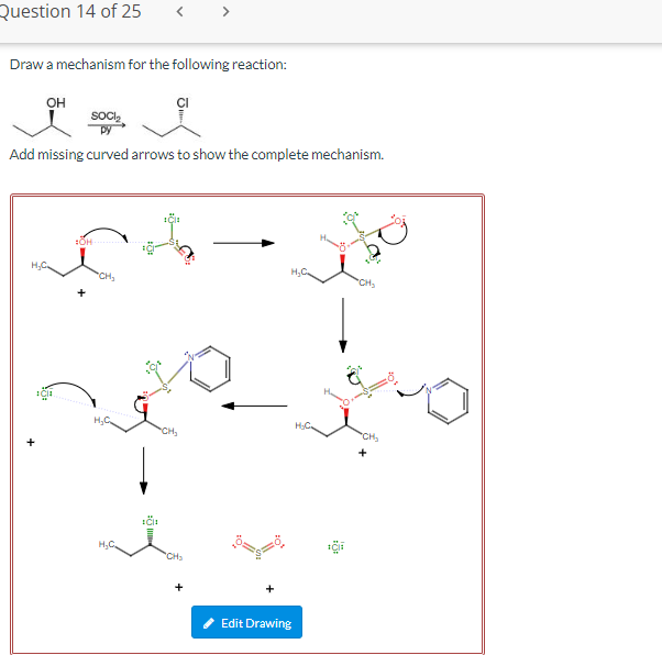 Solved Draw a mechanism for the following reaction: PySOCl2 | Chegg.com