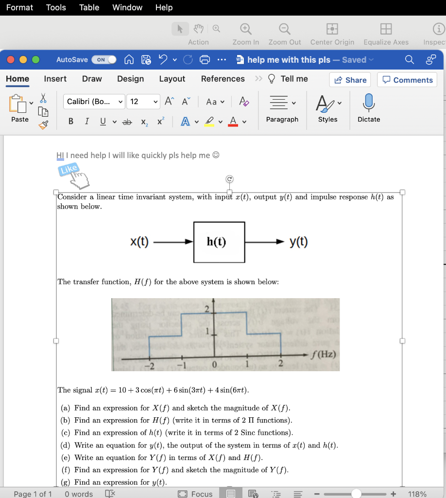 Solved Format Tools Table Window Help -- HH Center Origin | Chegg.com