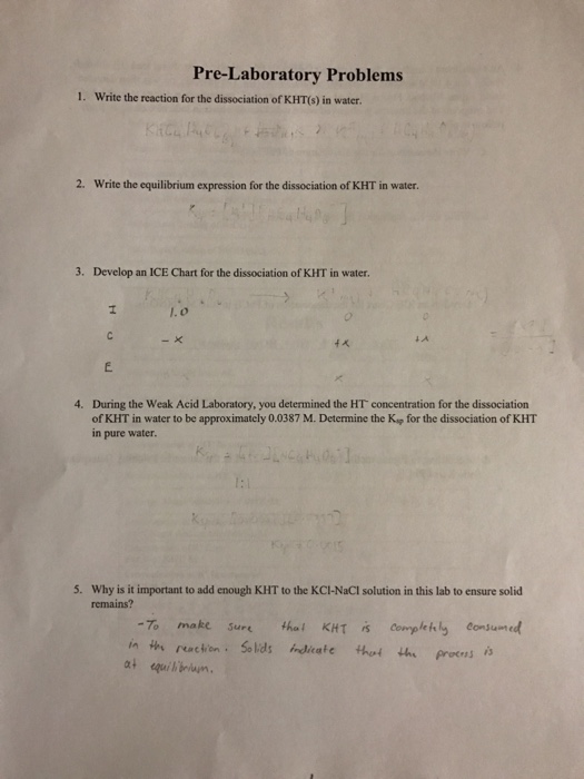 Solved Write The Reaction For The Dissociation Of Kht S In