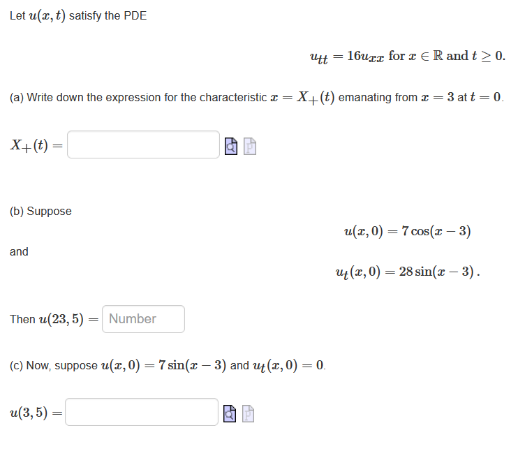 Solved Let u(x,t) satisfy the PDE utt=16uxx for x∈R and t≥0 | Chegg.com