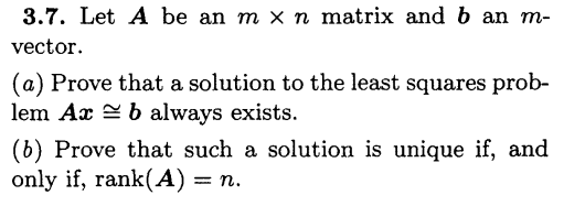 Solved 3.7. Let A be an m×n matrix and b an m vector. (a) | Chegg.com