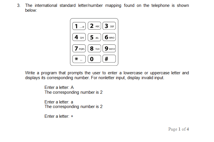 Solved Write a program that receives a character and | Chegg.com