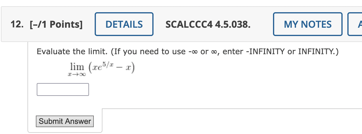 Solved "Evaluate the limit. (If you need to use -∞ or ∞, | Chegg.com