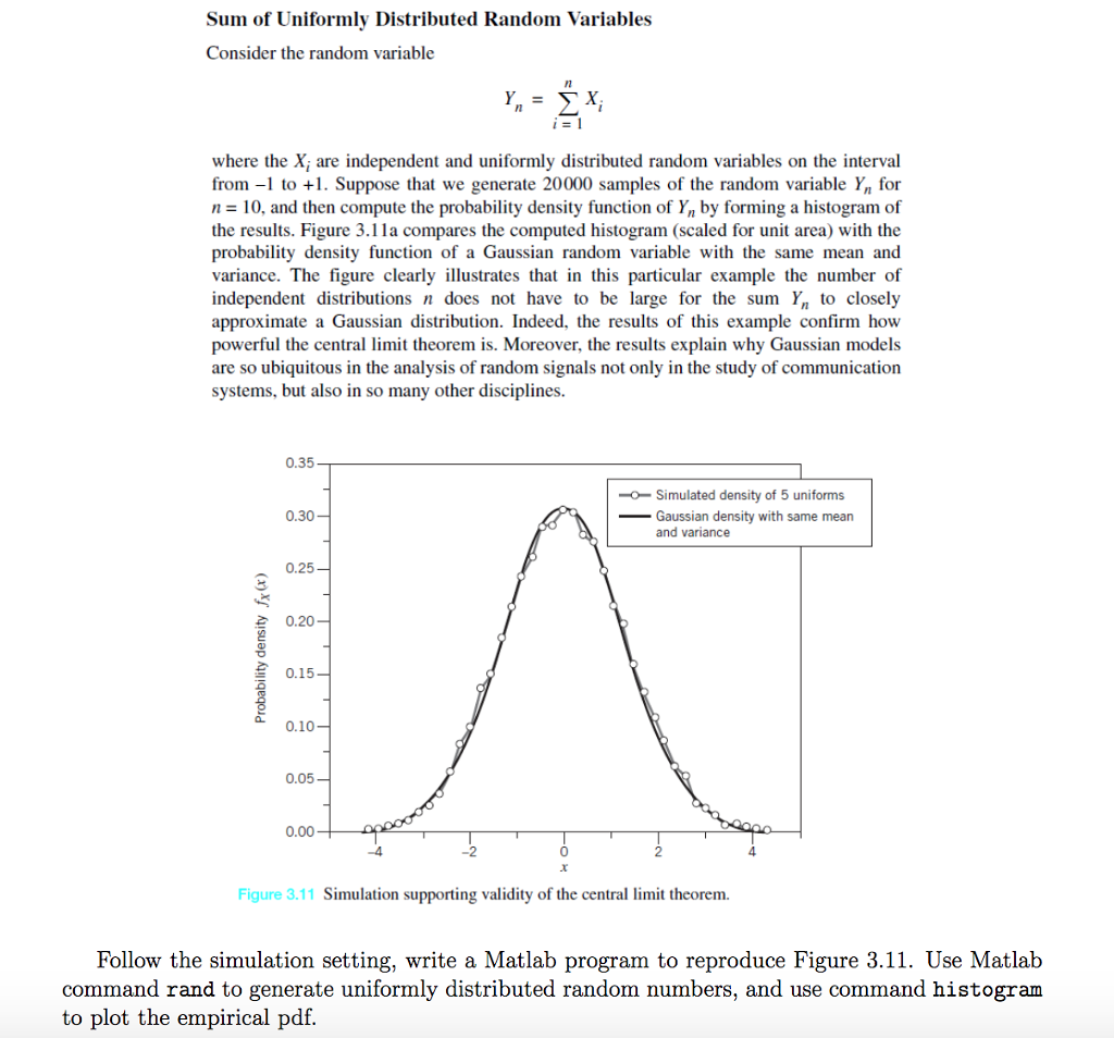 Sum of Uniformly Distributed Random Variables | Chegg.com