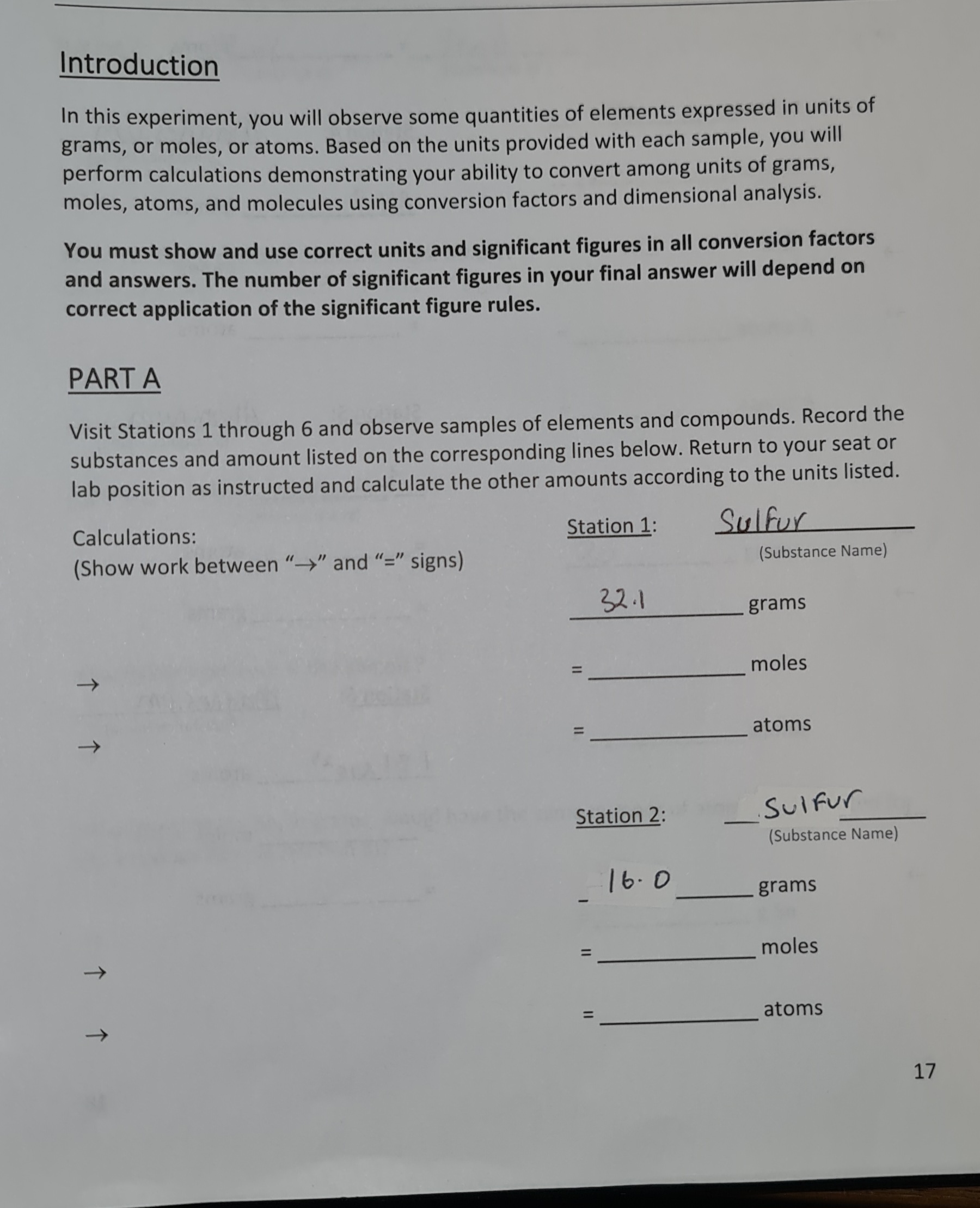 Solved Name Station 4: (Substance Name) Magnesium 24.3 | Chegg.com