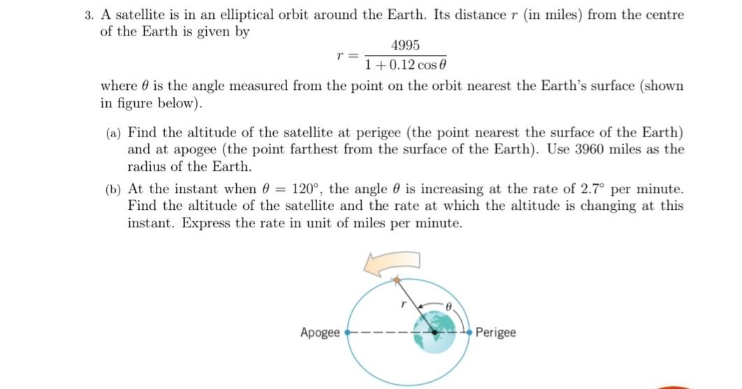 Solved A satellite is in an elliptical orbit around the | Chegg.com