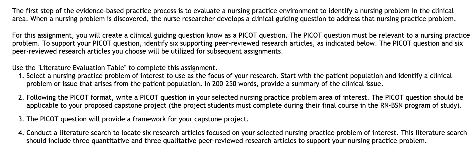 Solved The first step of the evidence-based practice process | Chegg.com