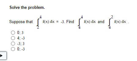 Solved Solve the problem. Suppose that ∫24f(x)dx=−3. Find | Chegg.com