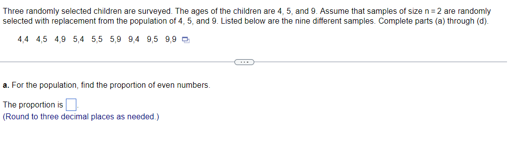 Solved Three randomly selected children are surveyed. The | Chegg.com