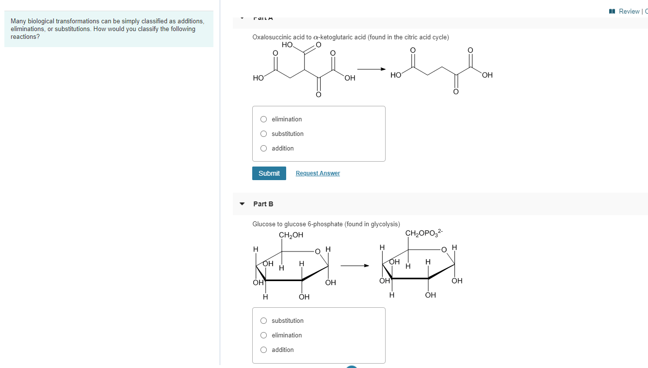 Solved пReview | С гата Many biological transformations can | Chegg.com