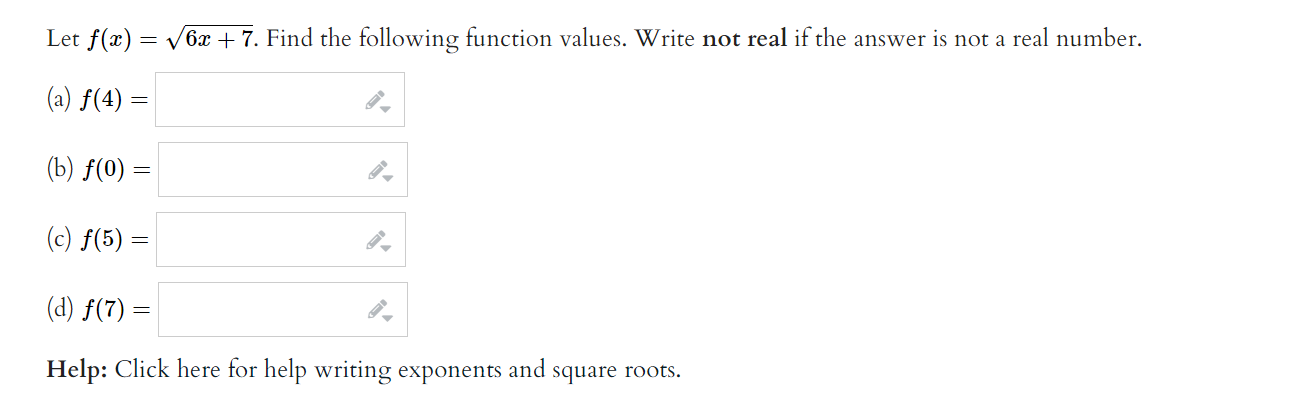 Solved Let f(x)=6x+72. ﻿Find the following function values. | Chegg.com