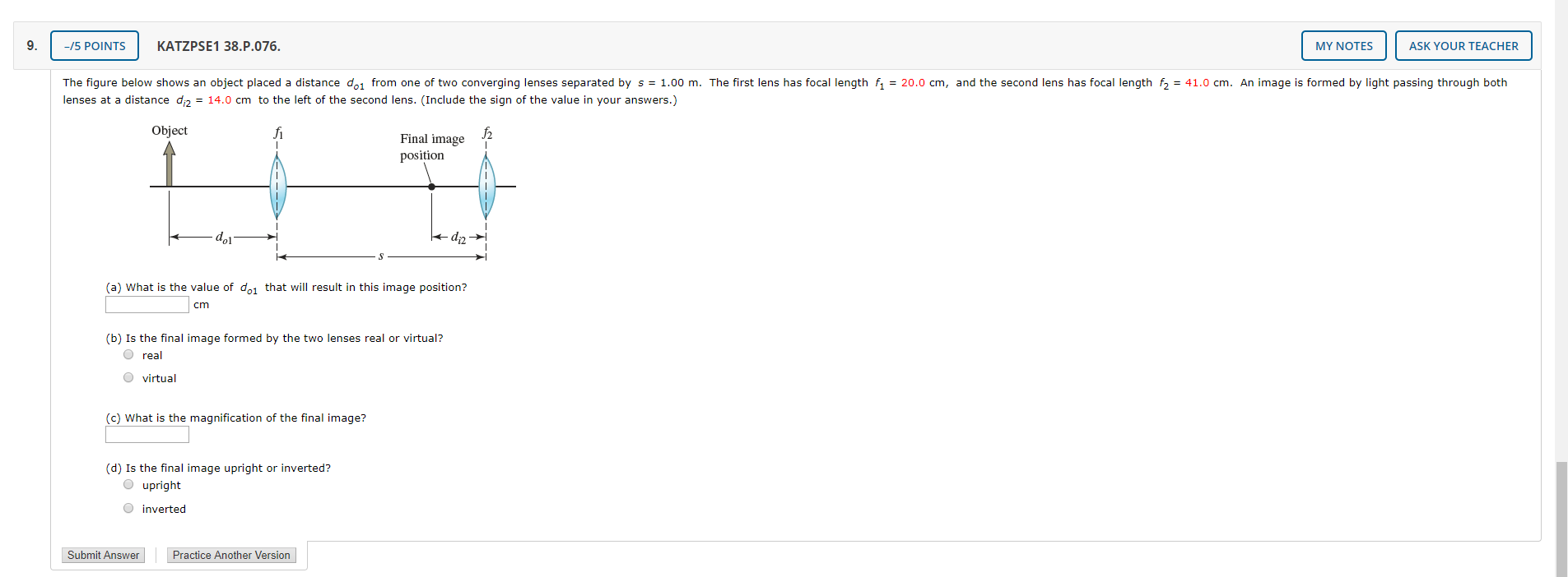 Solved The figure below shows an object placed a distance | Chegg.com