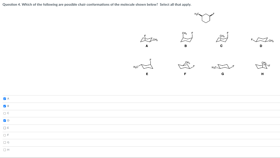 Solved Question 4. Which of the following are possible chair | Chegg.com