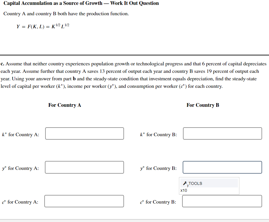 Solved Capital Accumulation as a Source of Growth - Work It | Chegg.com