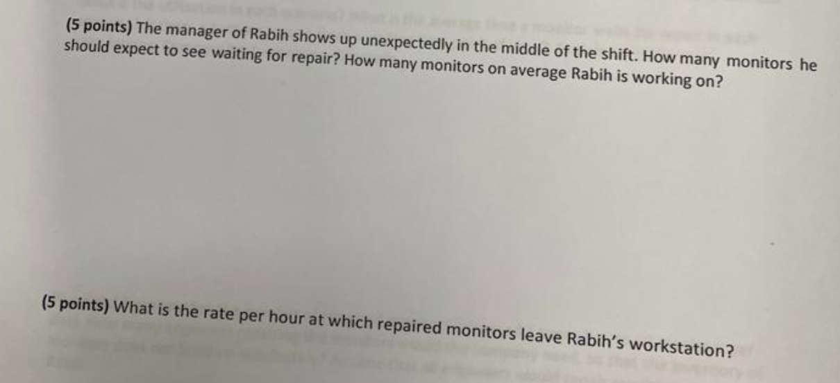 Solved MonLab produces and sells computer monitors. Even | Chegg.com
