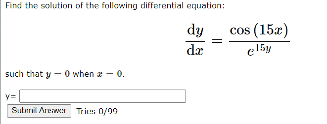 Solved Find the solution of the following differential | Chegg.com