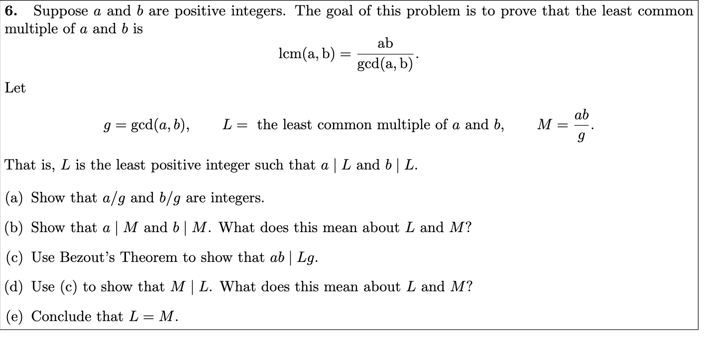 Solved Suppose a and b ﻿are positive integers. The goal of | Chegg.com
