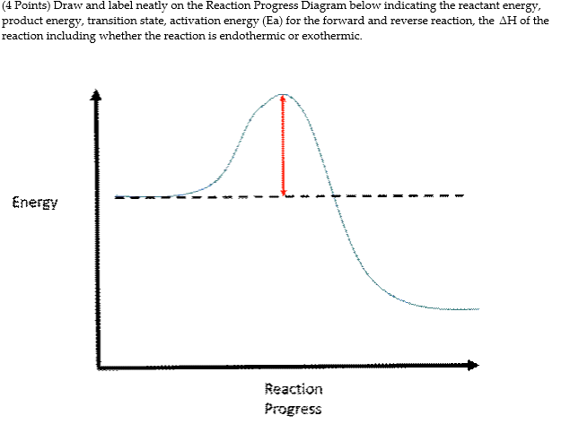 Solved (4 Points) Draw and label neatly on the Reaction | Chegg.com