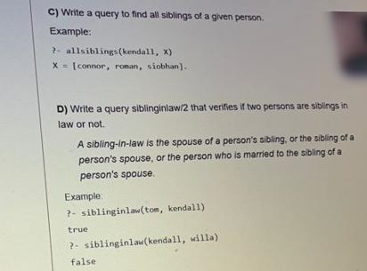 Solved Consider the following prolog database: married | Chegg.com