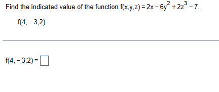 Solved Find the indicated value of the function | Chegg.com