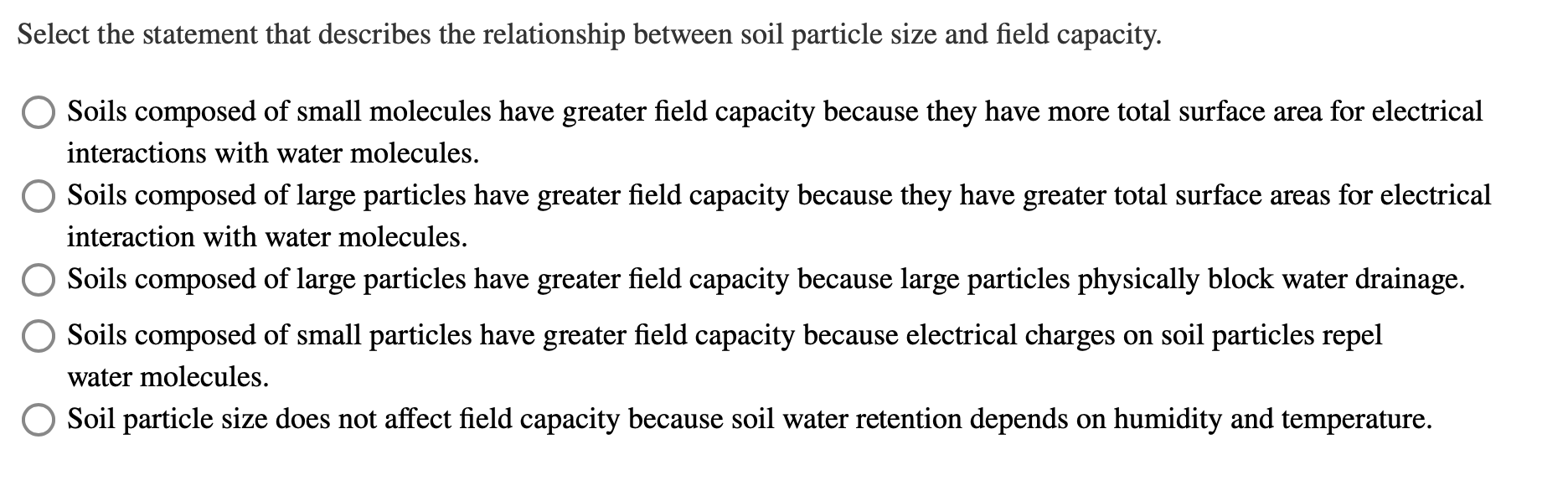 Solved Select the statement that describes the relationship | Chegg.com