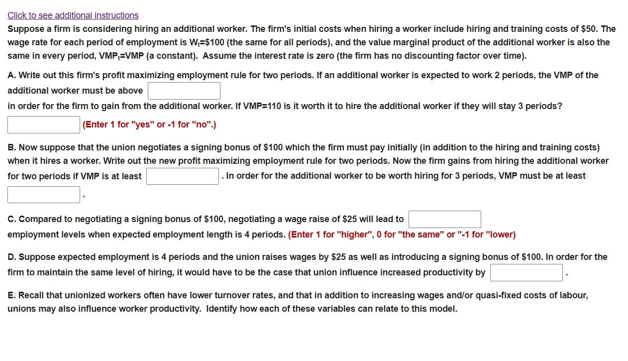 Click to see additional instructions Suppose a firm | Chegg.com