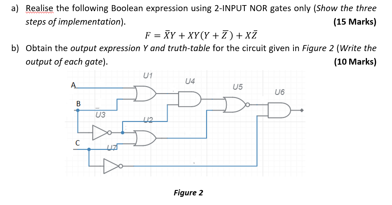 Solved = a) Realise the following Boolean expression using | Chegg.com