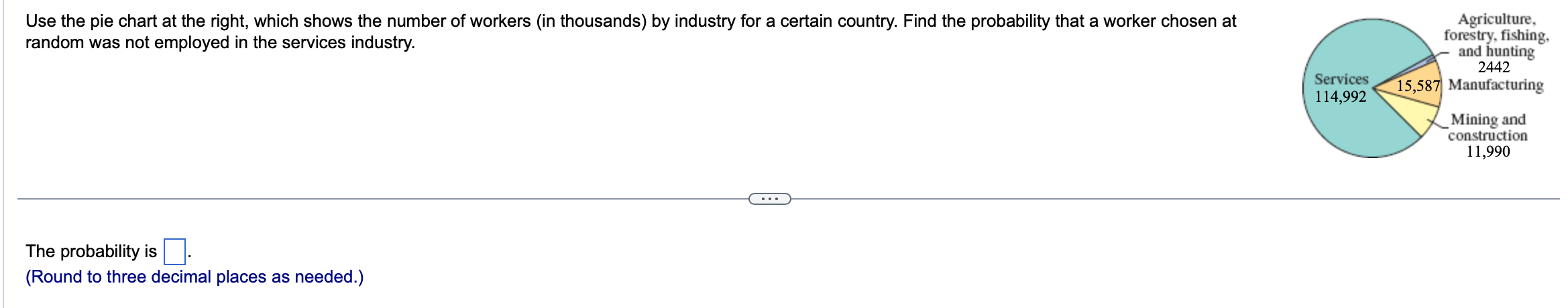 Solved Use the pie chart at the right, which shows the | Chegg.com
