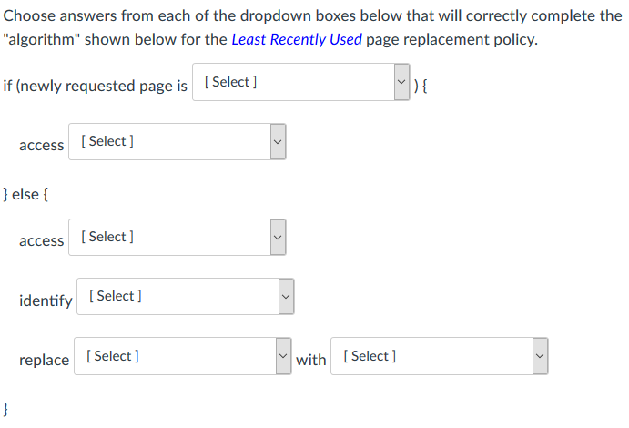 Solved Options: 1) Not in main memory, already in main | Chegg.com