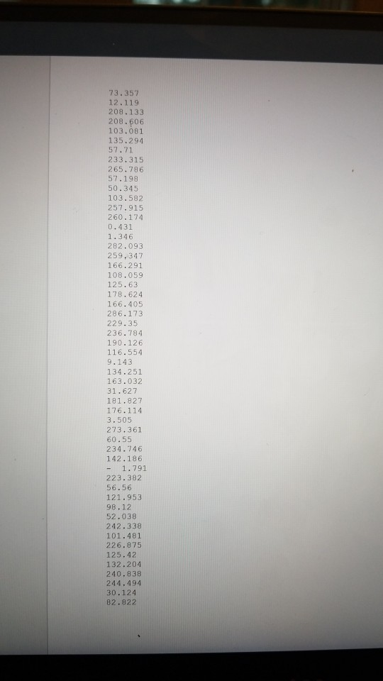 Solved Goals: Reading data from file, using arrays and | Chegg.com