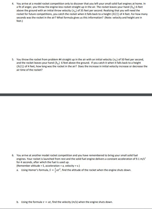 Solved 1. Homer states that his rocket fell for 14 seconds | Chegg.com