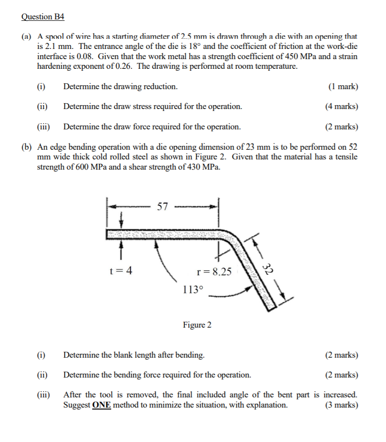 Solved Question B4 (a) A spool of wire has a starting | Chegg.com