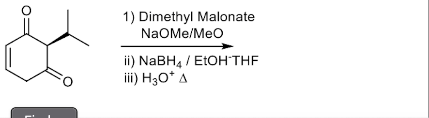 Solved 1) CC 2) Li/ 3) H31) Dimethyl Malonate ii) | Chegg.com