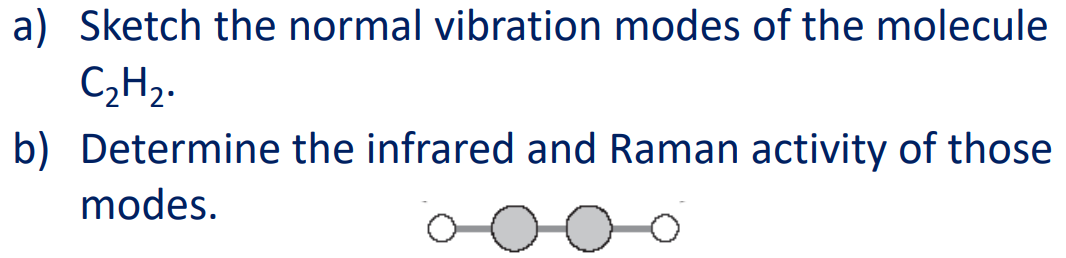 Solved a) Sketch the normal vibration modes of the molecule | Chegg.com